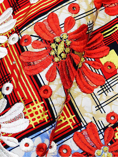 GWB334 | Stone | Getzner Wagambari Brocade | Empire Textiles